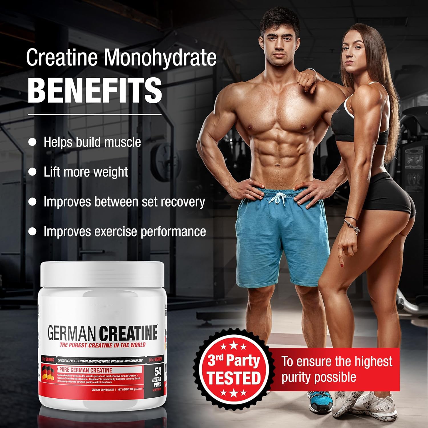 Creatine Monohydrate Original Flavor Powder 270g – Chamlito