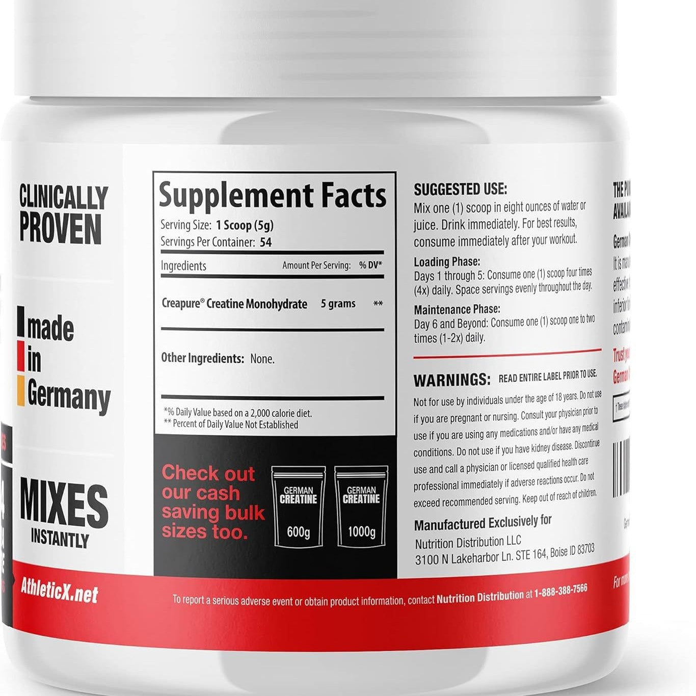 Creatine Monohydrate Original Flavor Powder 270g – Chamlito